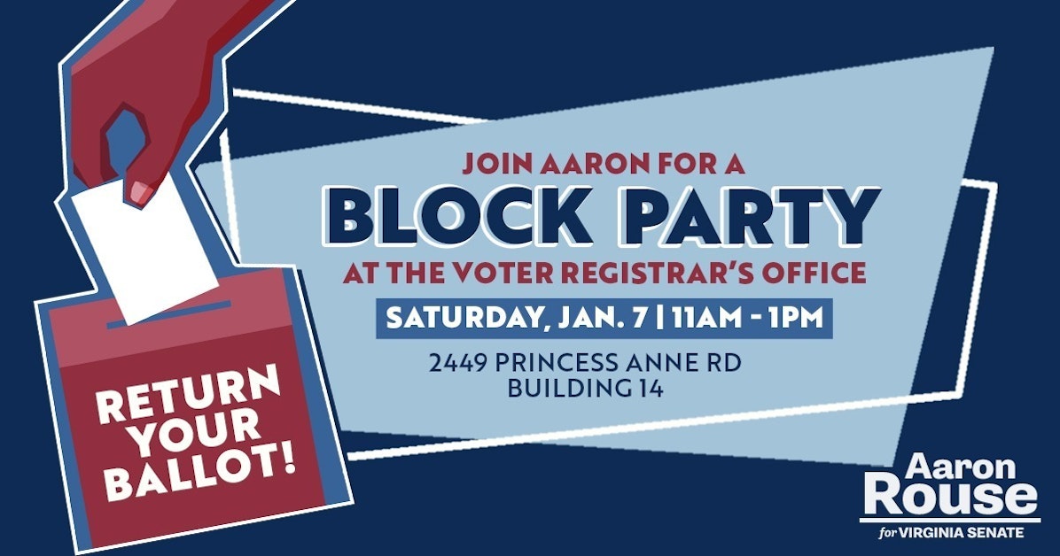 Early Vote Block Party with Aaron Rouse! · Mobilize
